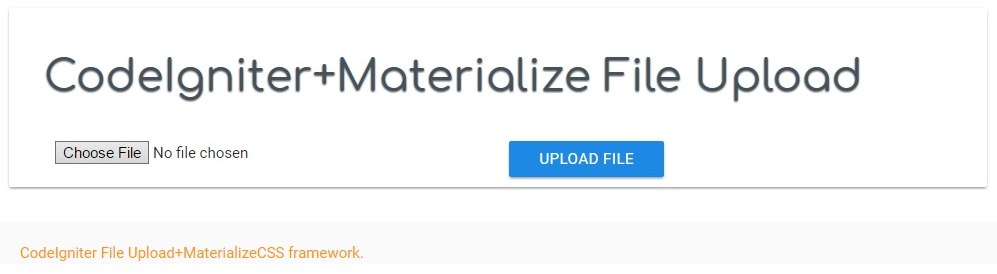 Github Websiteinfocodeigniter Materializefileupload Codeignitermaterializecss File Upload